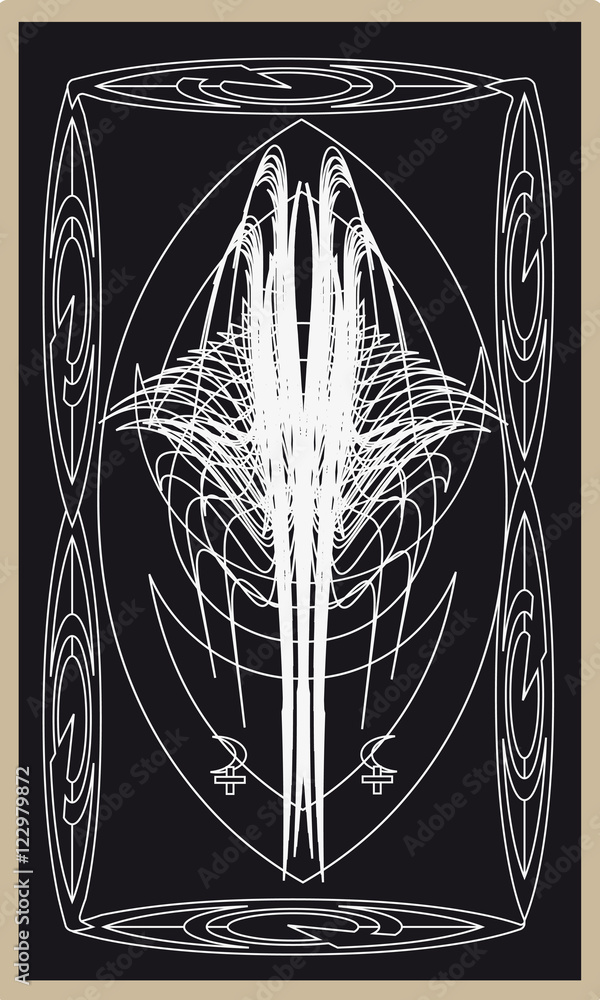 Tarot cards - back design, evil eye Stock Vector | Adobe Stock