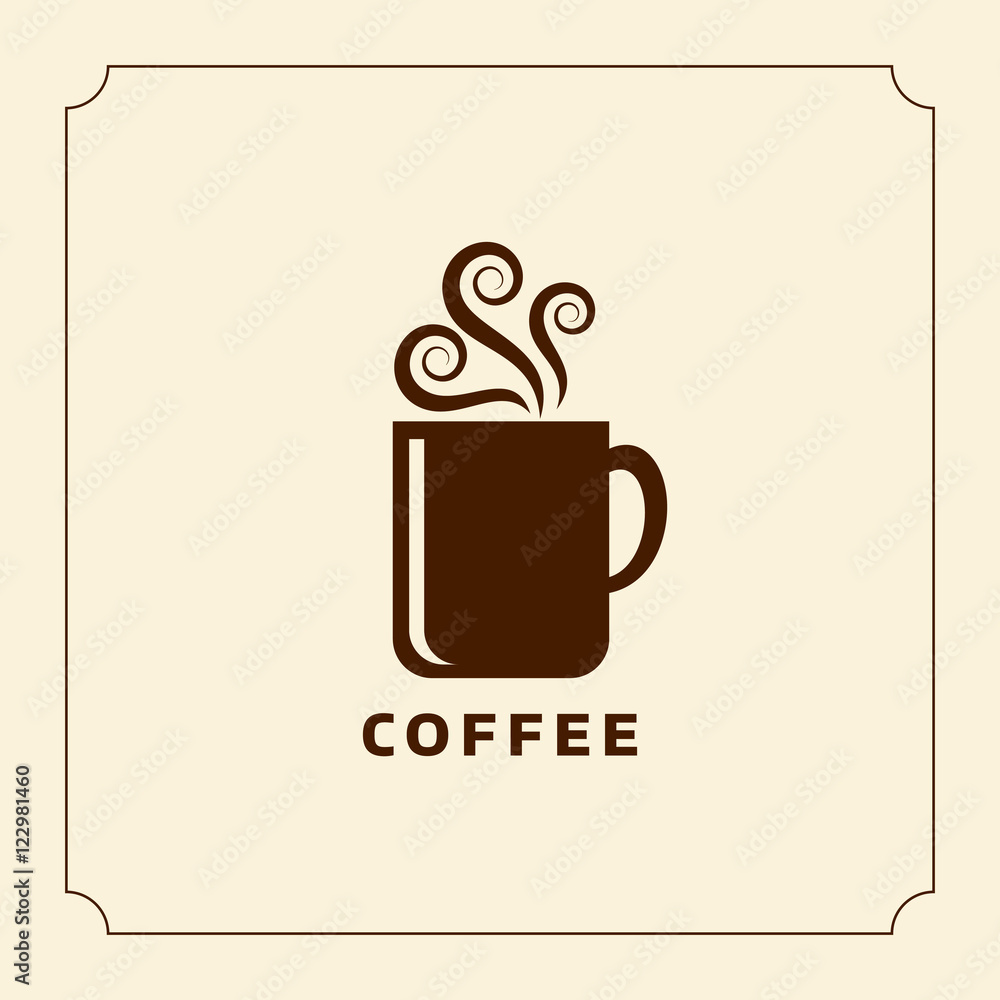 Coffee design template, creative vector Stock Vector | Adobe Stock