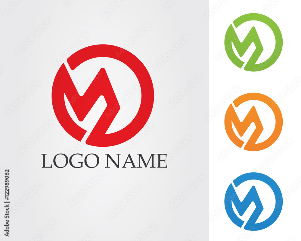 M logo Stock Vector | Adobe Stock