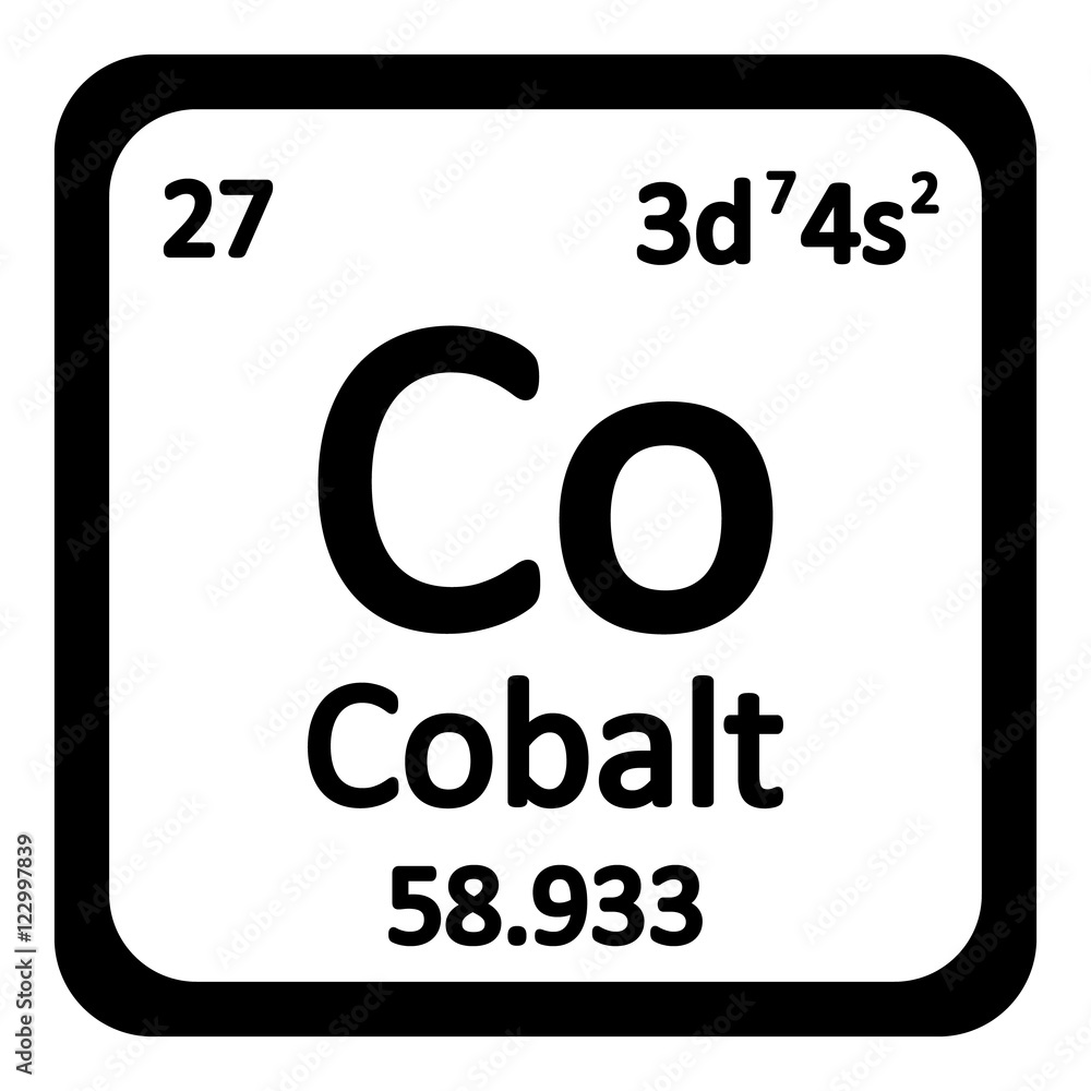Periodic table element cobalt icon. Stock Vector | Adobe Stock