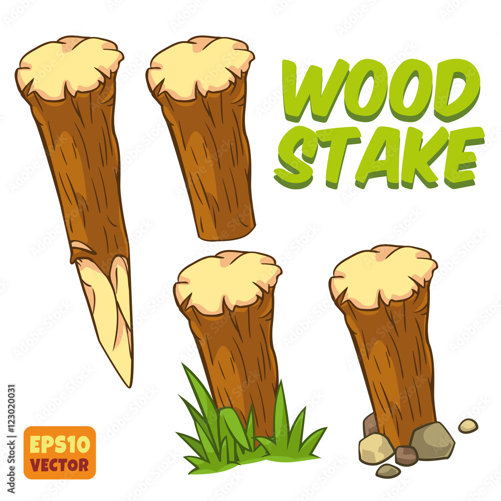 Wood stake Stock Vector | Adobe Stock