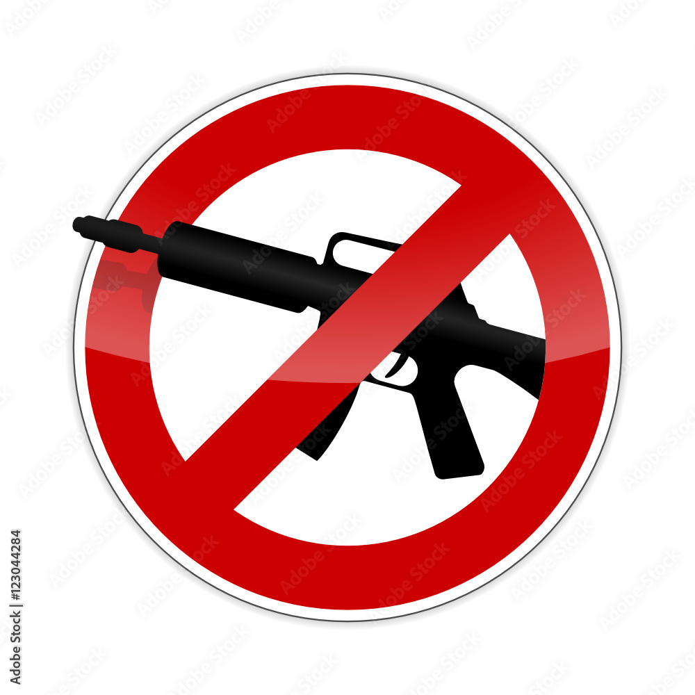 verbotsschild rund maschinenpistole II Stock Vector | Adobe Stock