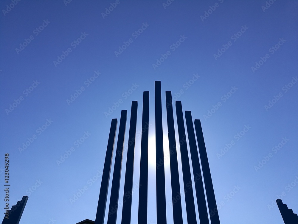 Modern architecture with columns Stock Photo | Adobe Stock