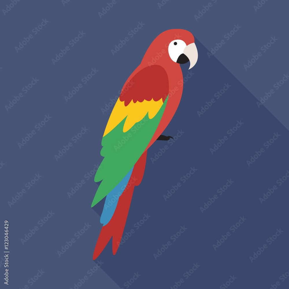 Parrot flat icon on isolated transparent background. Stock Vector ...
