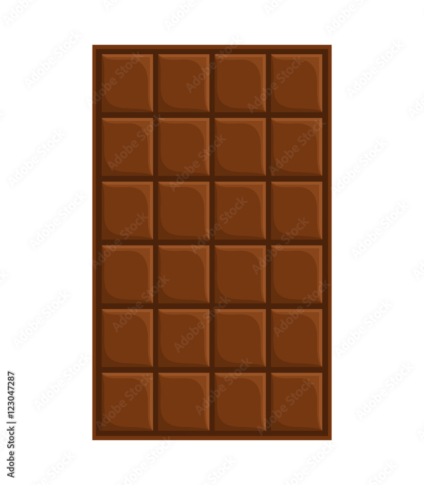 Chocolate bar isolated on white background. Stock Vector | Adobe Stock