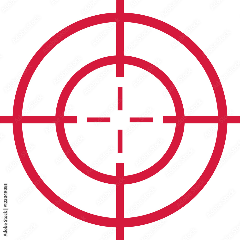 Red target - cross hair Stock Vector | Adobe Stock