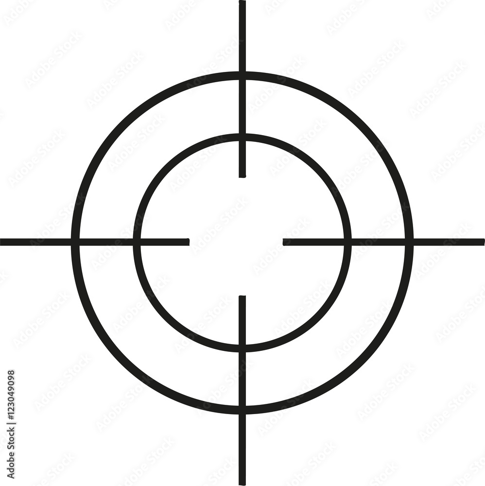 Crosshair thin Stock Vector | Adobe Stock