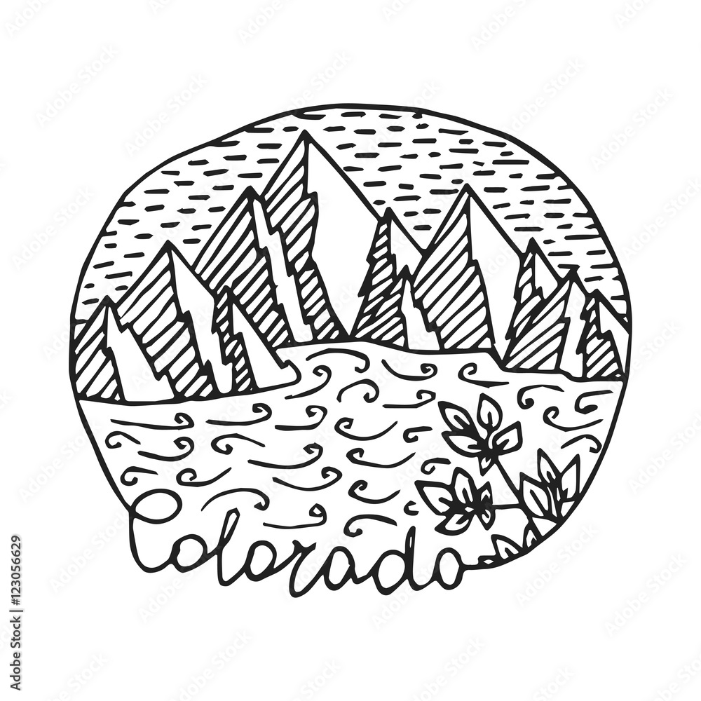 Isolated Vintage Colorado Logo Template. Colorado State Vector Design ...