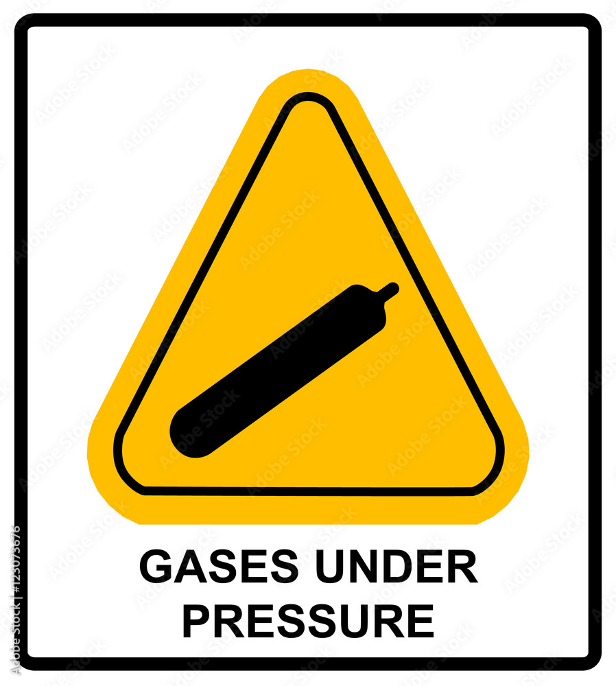 Gases under pressure sign. Vector symbol Stock Vector | Adobe Stock
