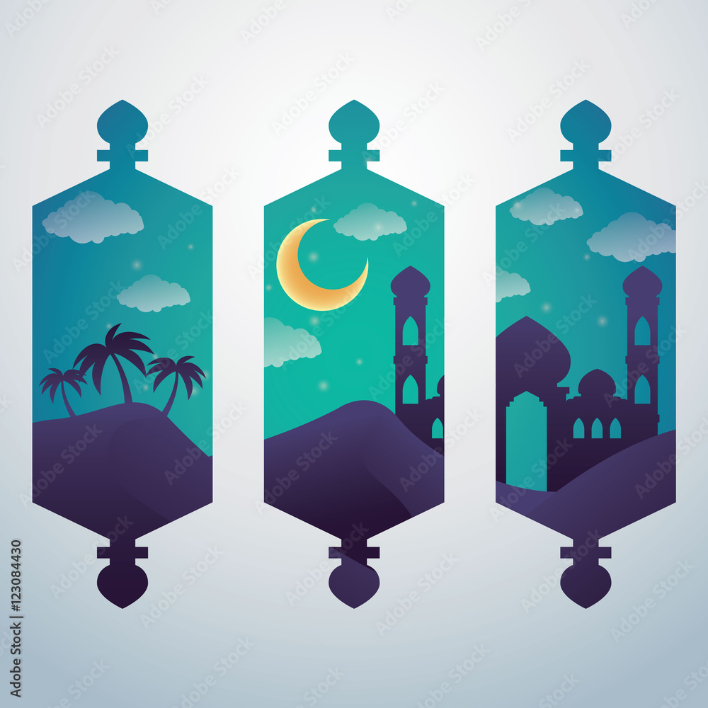 Islamic Vector Illustration, gift card, background etc Stock Vector ...