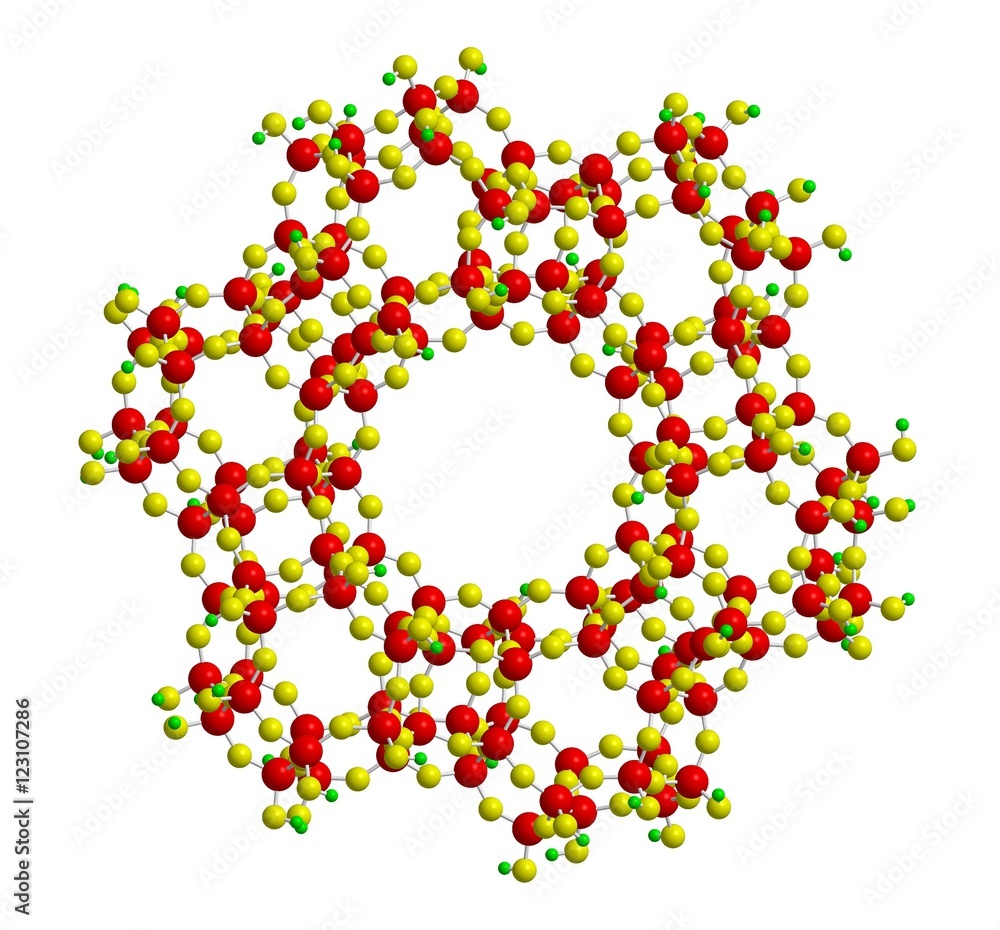 Molecular structure of zeolite Stock Illustration | Adobe Stock