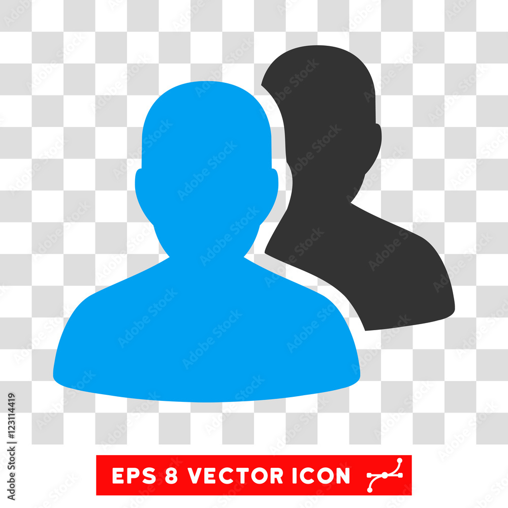 Vector User Accounts EPS vector pictogram. Illustration style is flat ...