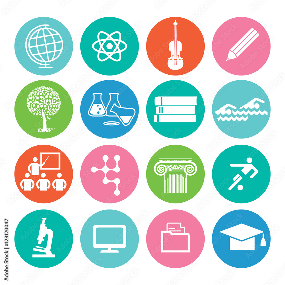 Bildung und Studium Symbol Stock Vector | Adobe Stock