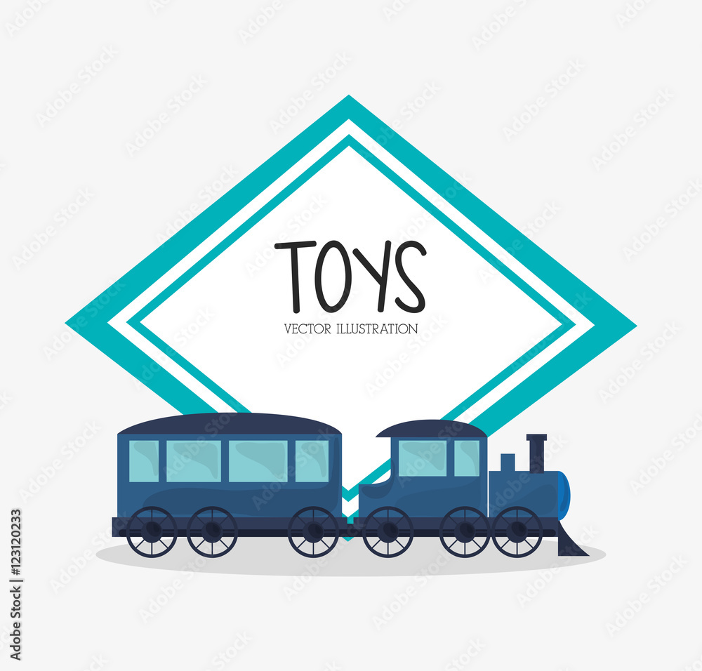 Train icon. Toy gift childhood play game and hobby theme. Colorful ...