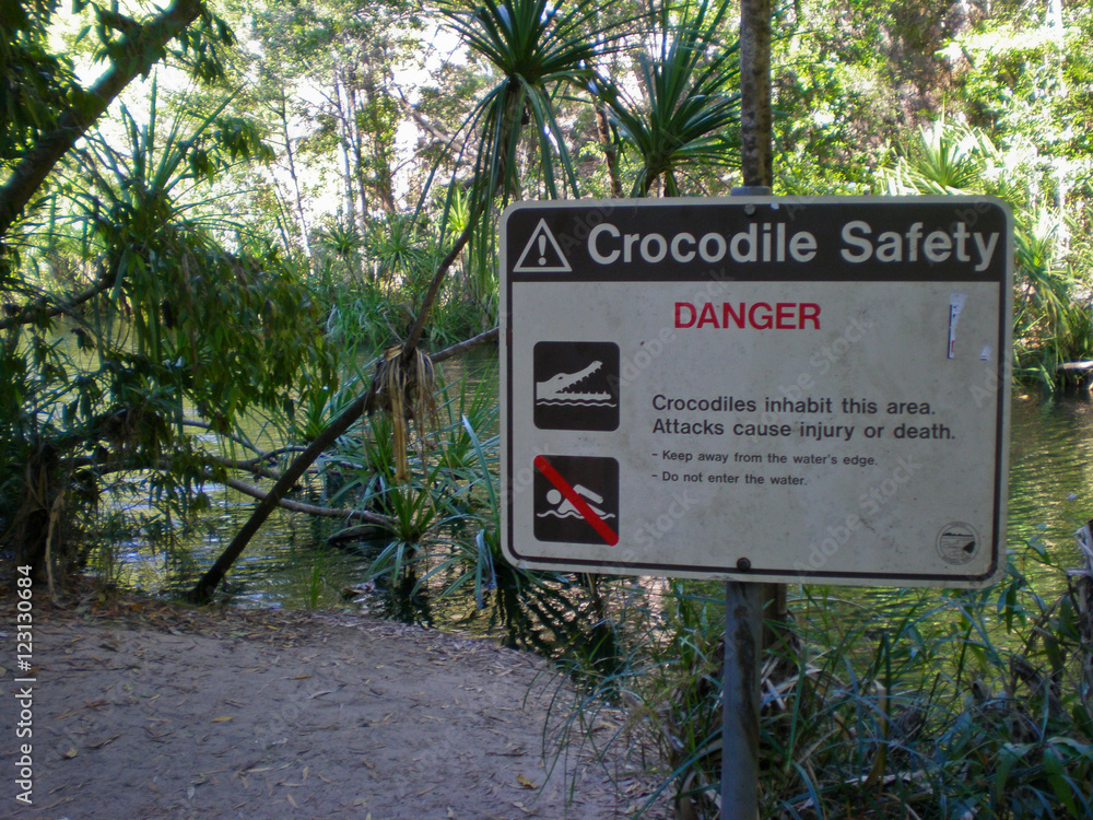 Warning Sign in the Australian Outback Stock Photo | Adobe Stock