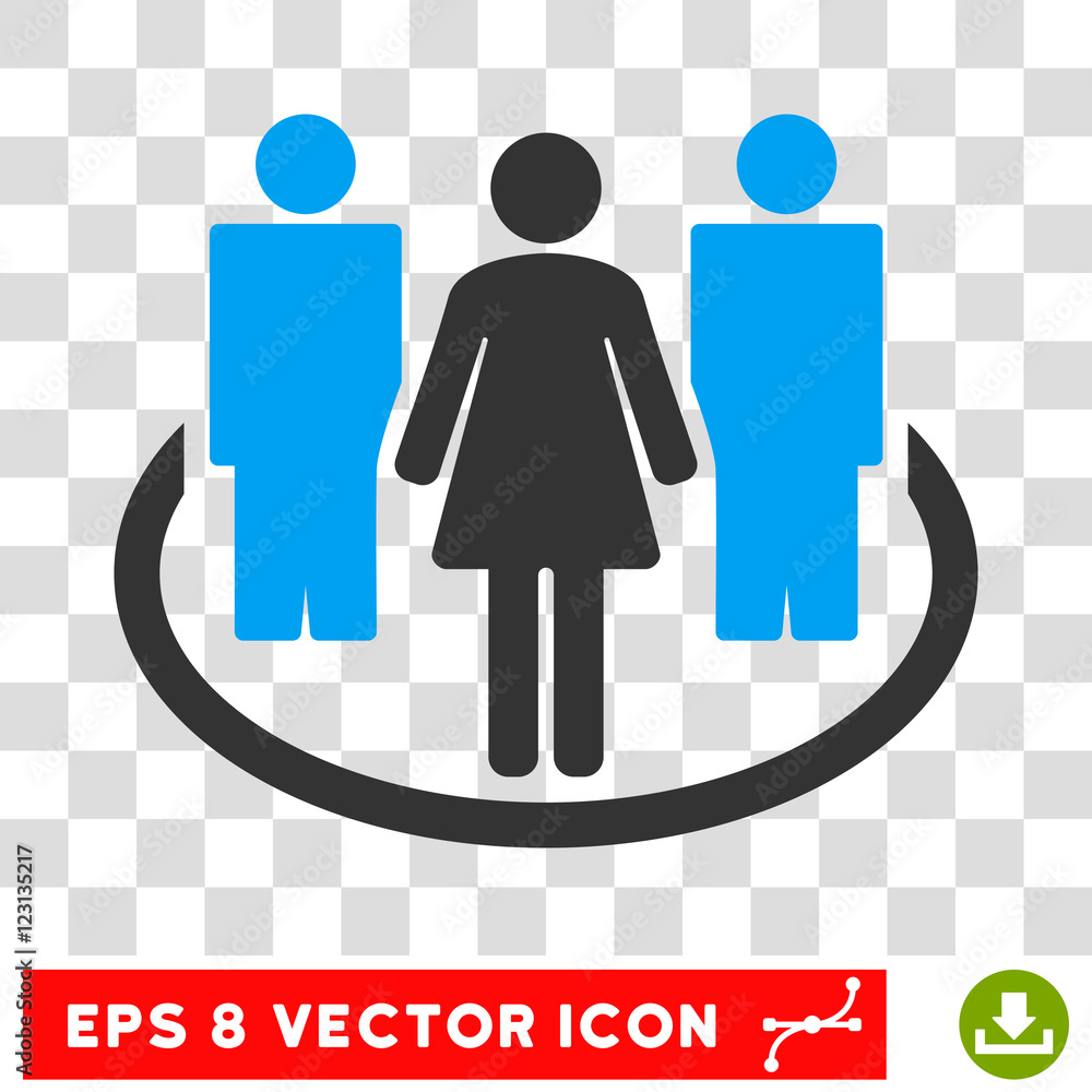 Vector Society EPS vector pictogram. Illustration style is flat iconic ...