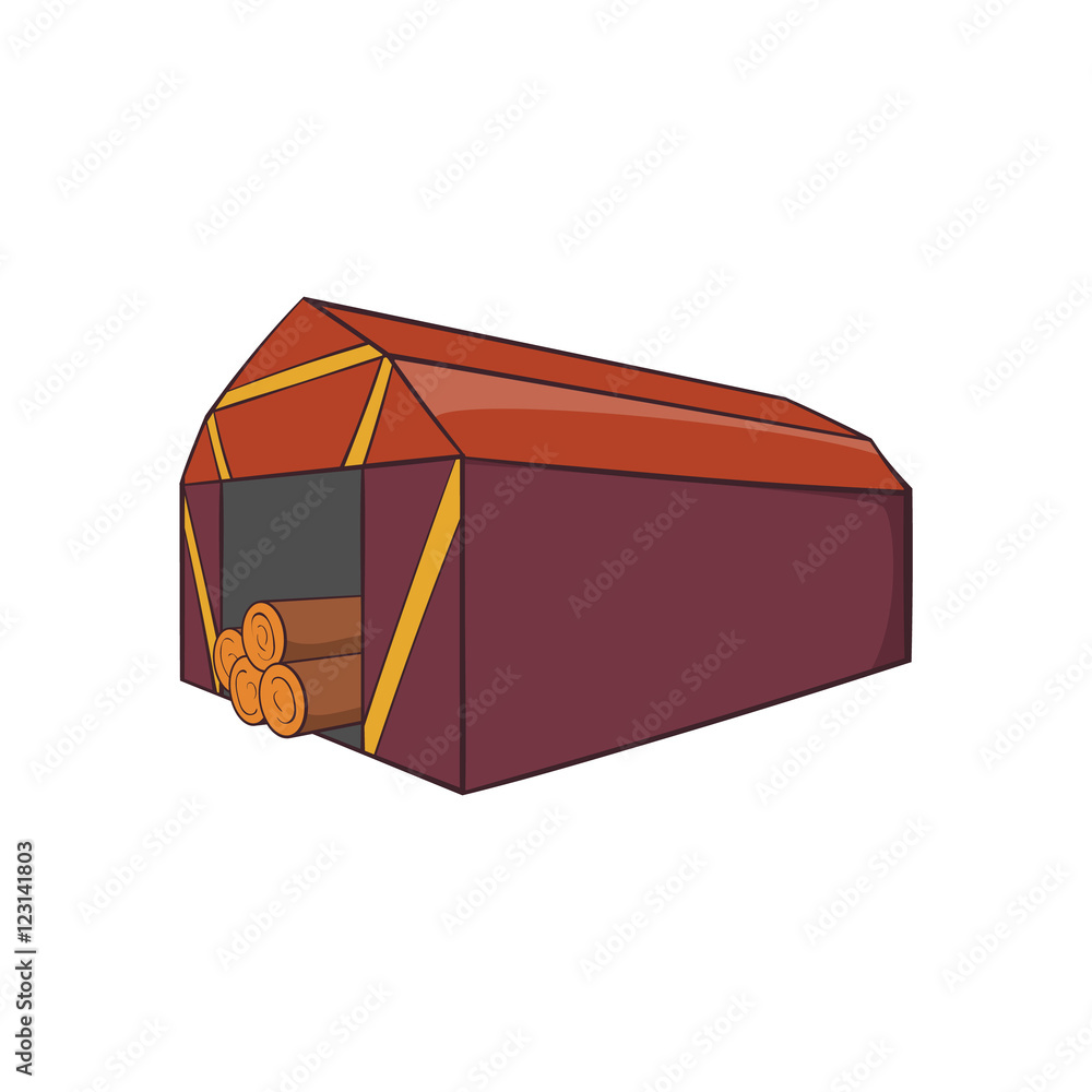 Shed icon. Cartoon illustration of shed vector icon for web design ...