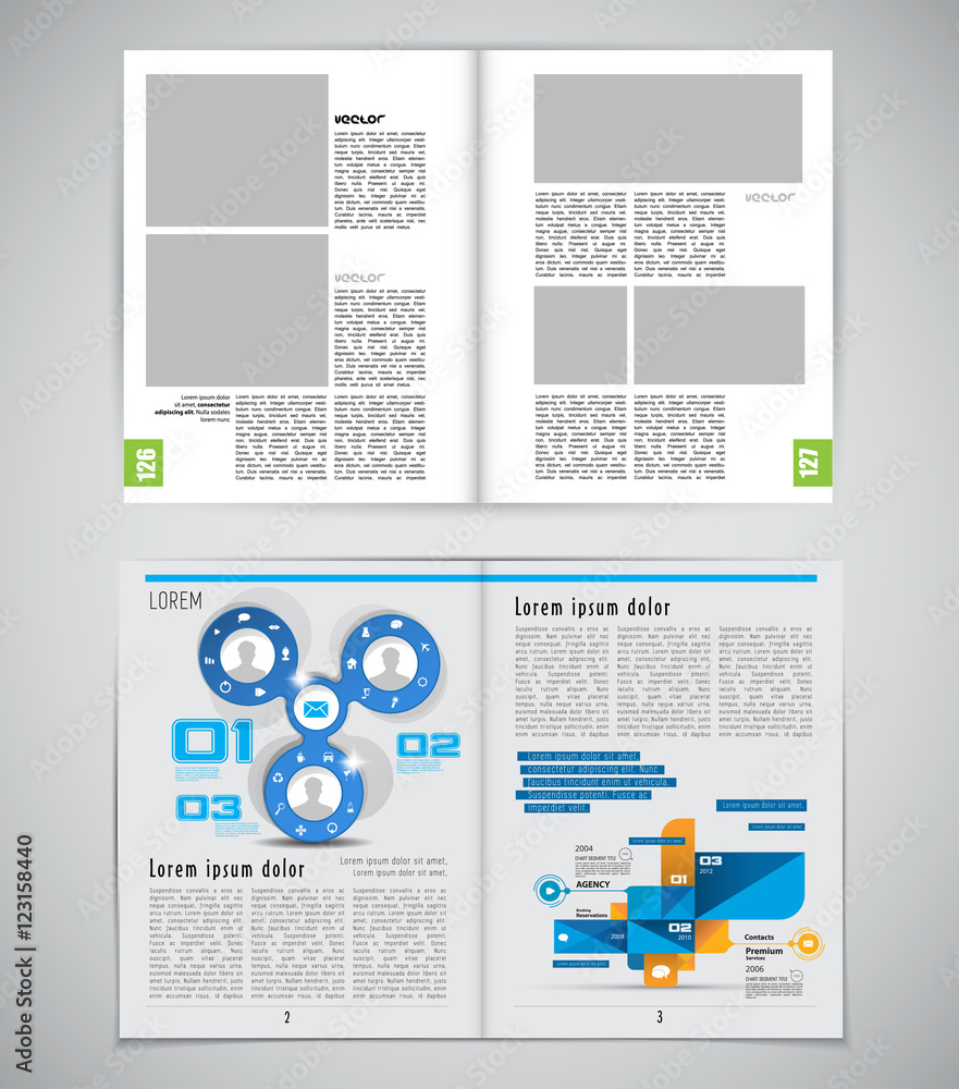 Layout magazine. Editable vector Stock Vector | Adobe Stock