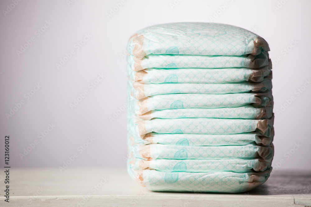Stack of diapers Stock Photo | Adobe Stock