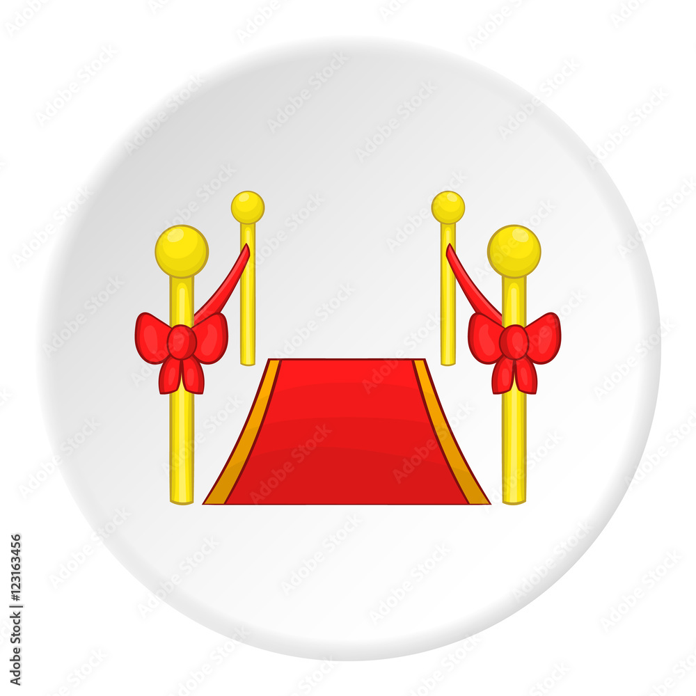 Red carpet icon. Cartoon illustration of red carpet vector icon for web ...