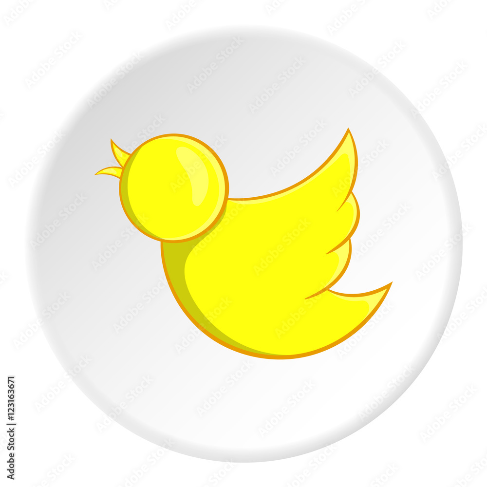 Yellow bird icon. Cartoon illustration of yellow bird vector icon for ...