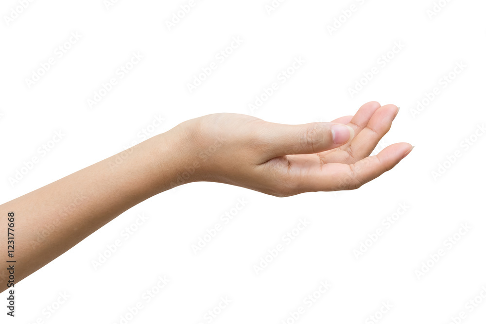 Empty female woman hand holding Stock Photo | Adobe Stock