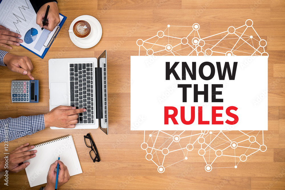 KNOW THE RULES Stock Photo | Adobe Stock