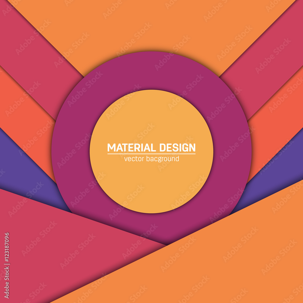 Vector material design background. Abstract creative concept layout ...