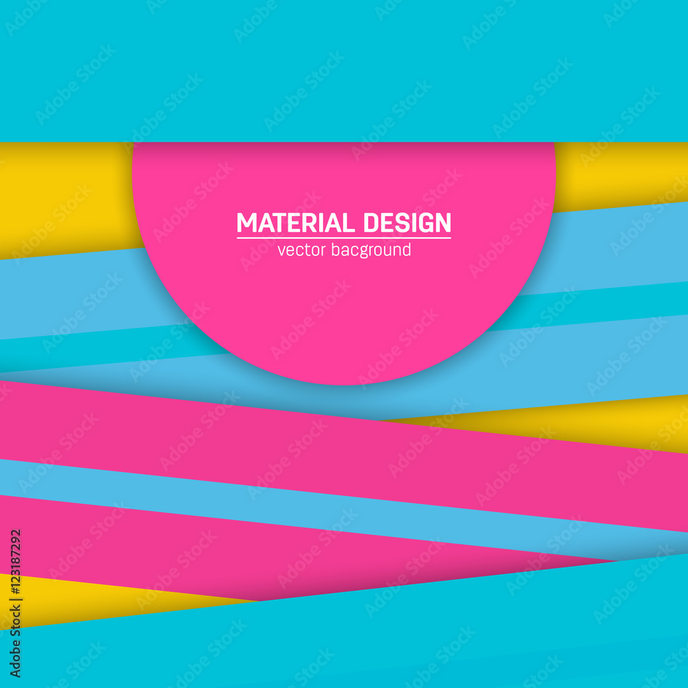 Vector material design background. Abstract creative concept layout ...