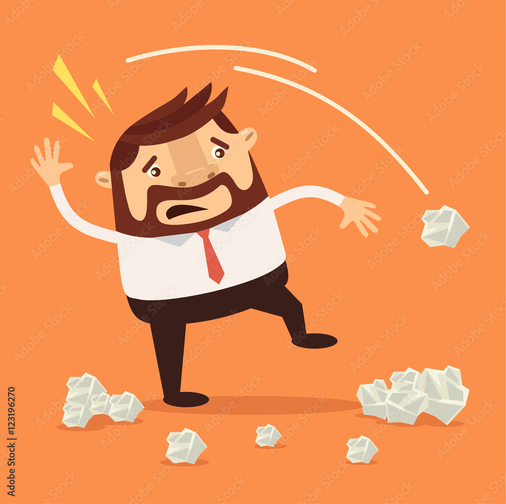 Businessman character have no idea. Vector flat cartoon illustration ...