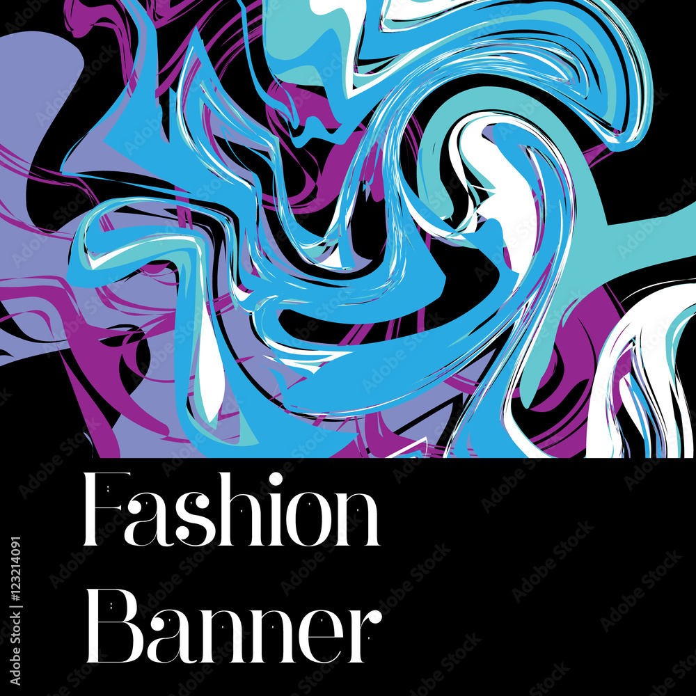Abstract artistic fashion vector background with marbling effect ...