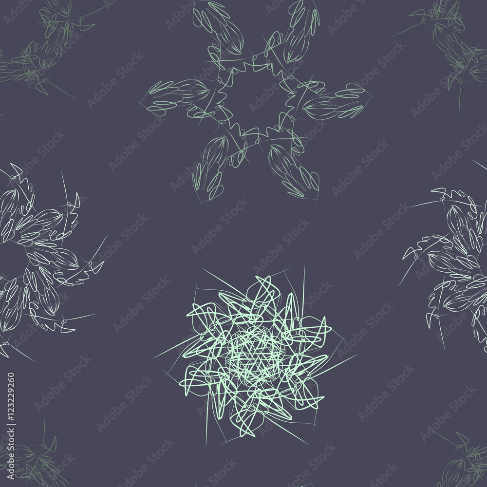 Snowflake Pattern - Snowflake vector pattern. Each snowflake is grouped ...