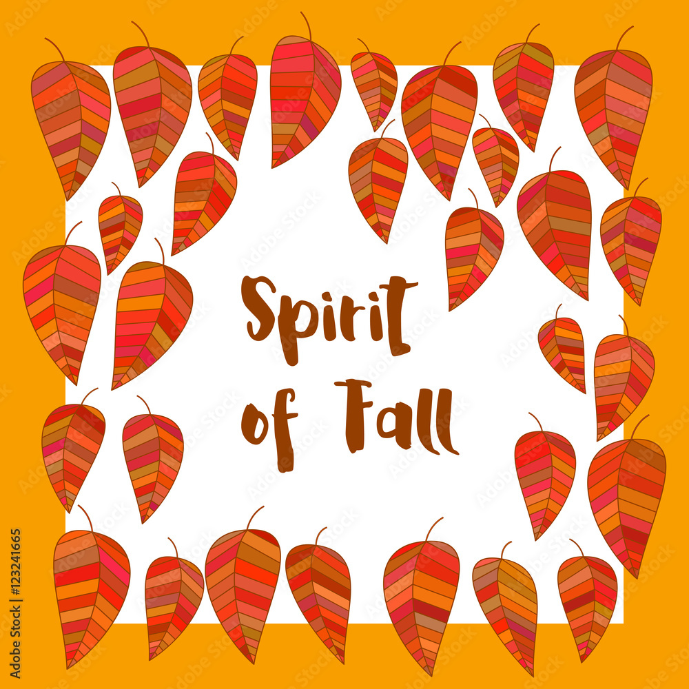 Cartoon Fall Leaf Border