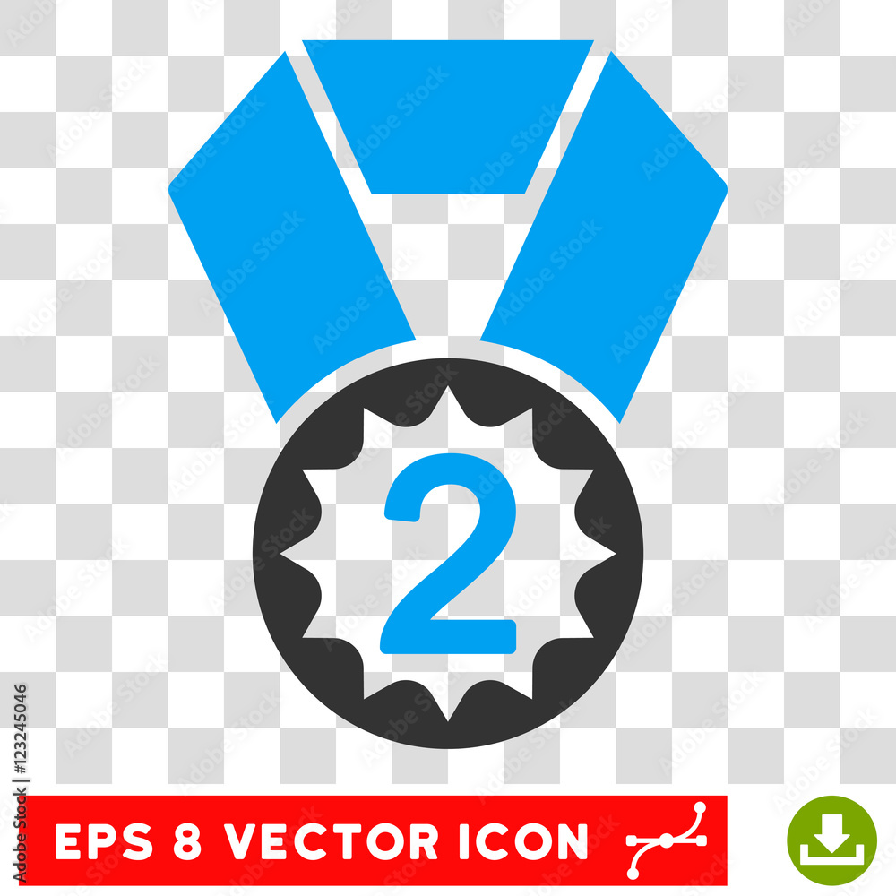 Vector Second Place EPS vector icon. Illustration style is flat iconic ...