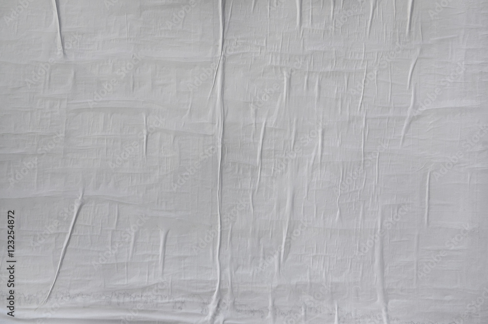 Blank poster texture. Wrinkled, crumpled and creased Stock Photo ...