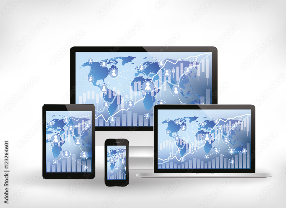 modern web design concept - electronic devices vector Stock Vector ...