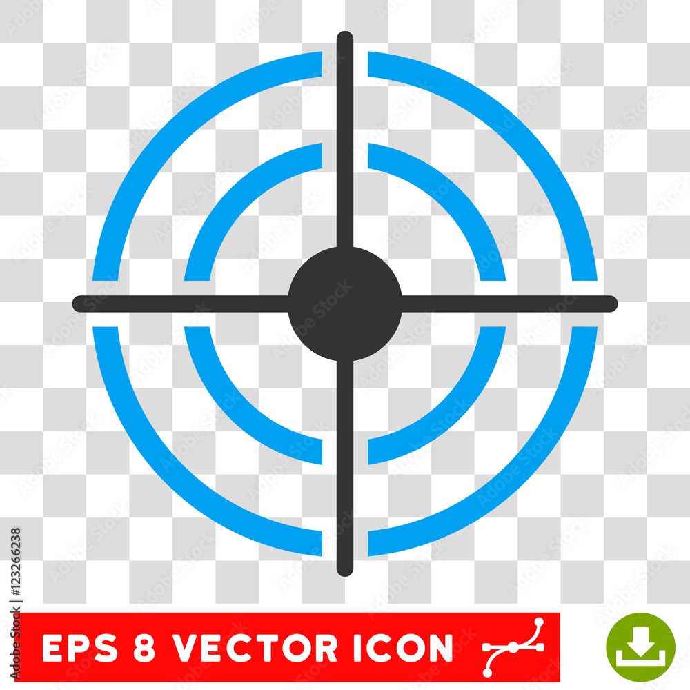 Vector Target EPS vector icon. Illustration style is flat iconic ...