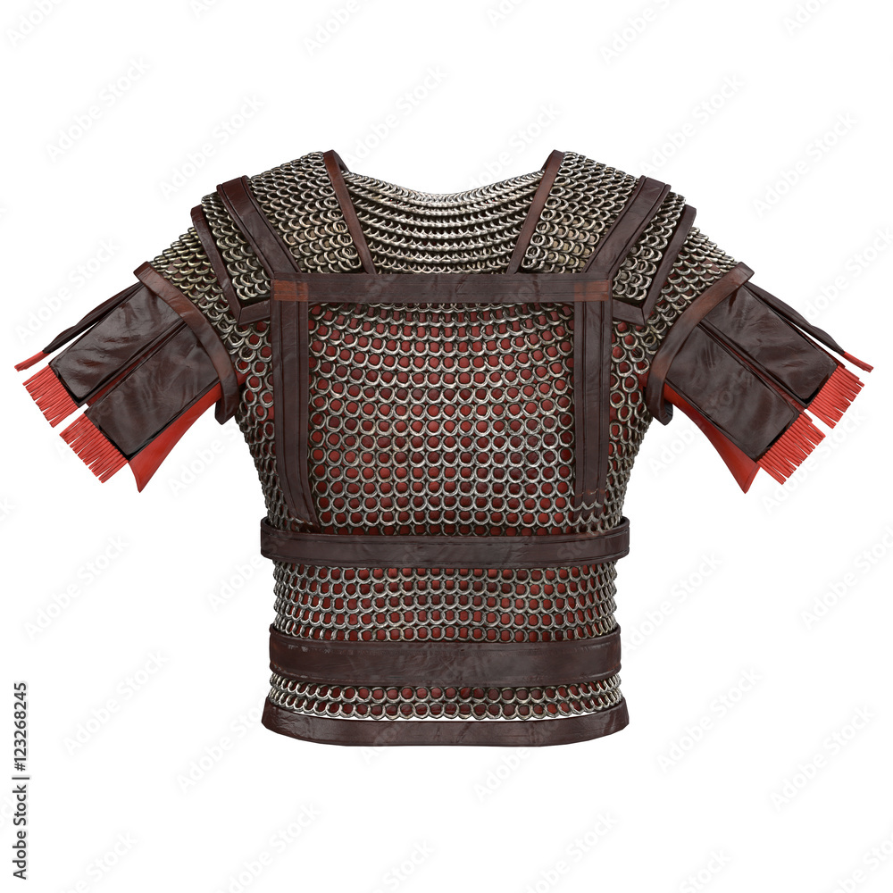 Roman armor 3d illustration isolated on white background Stock ...