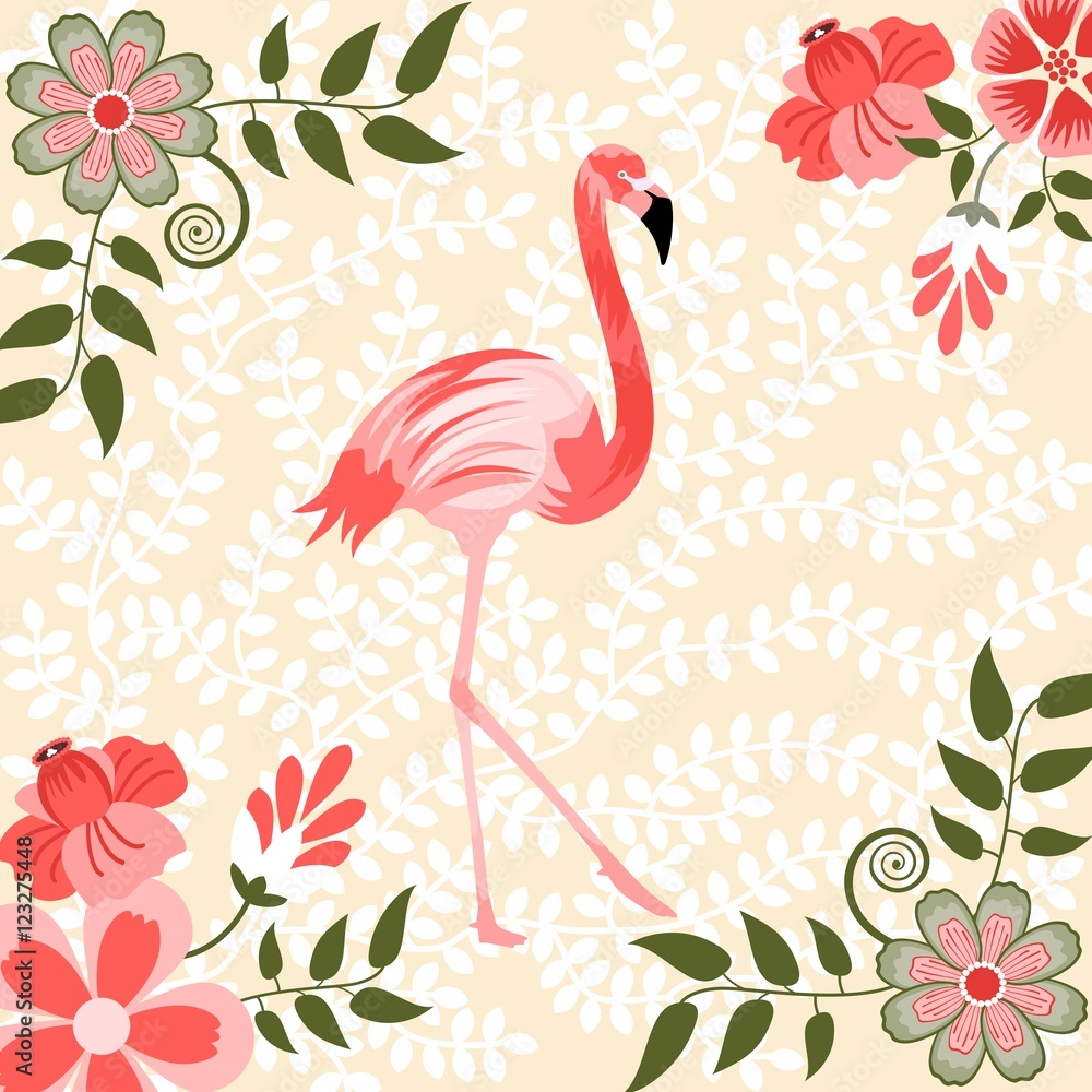 Flamingo Vector Illustration Stock Vector | Adobe Stock