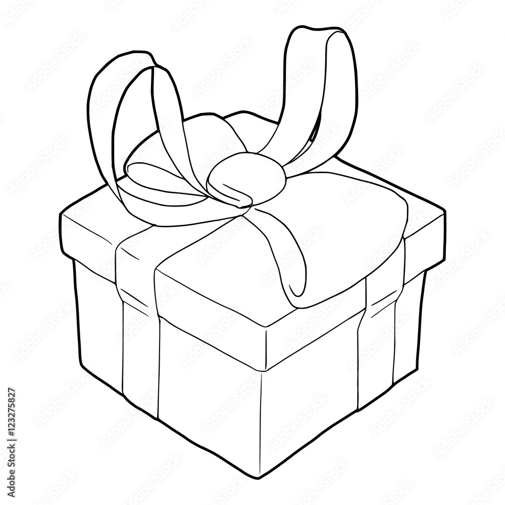 Gift Bow Vector Outline