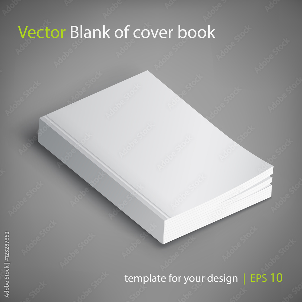 Blank of book cover, vector illustration. Template for your design ...