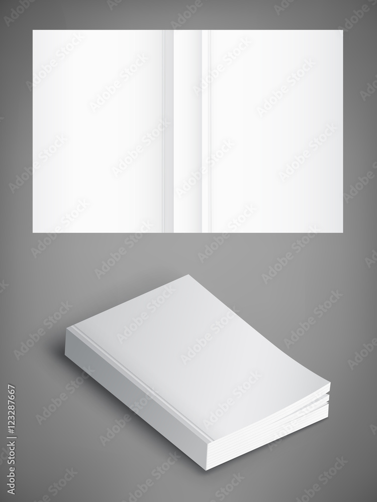 Blank of book cover, vector illustration. Template for your design ...