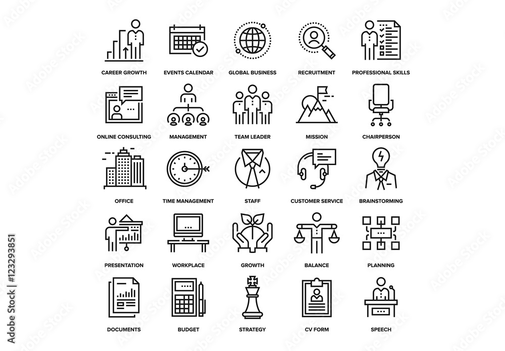 Corporate Business Icons Set 02 Stock Template | Adobe Stock