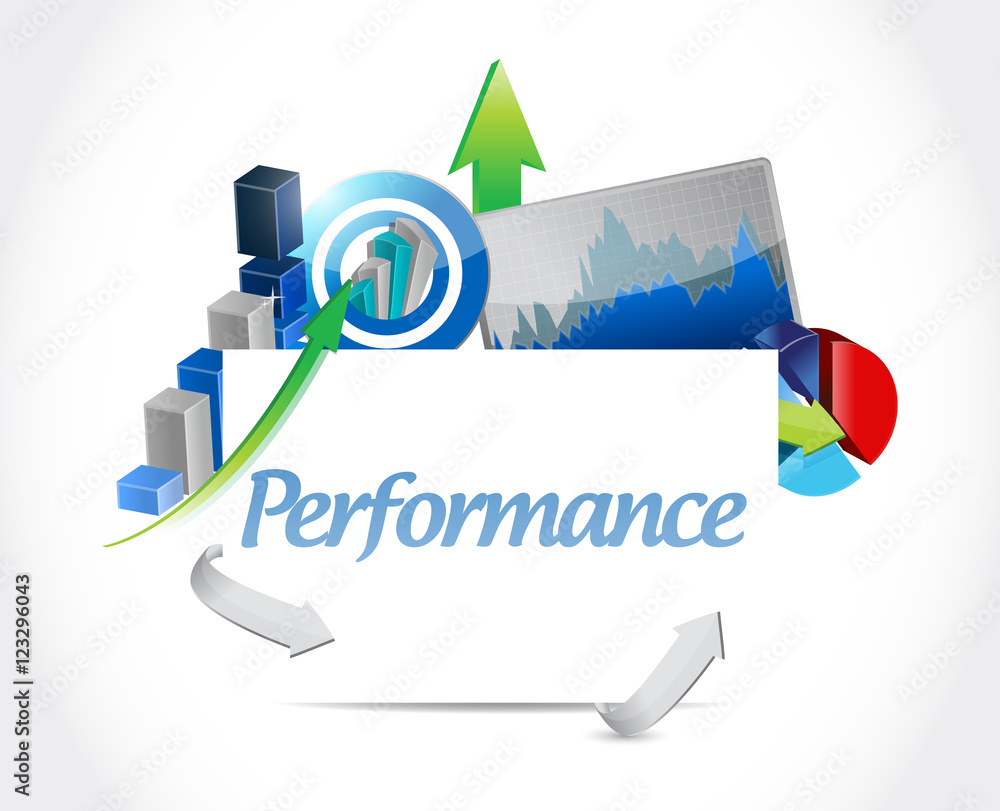 Business performance graphs illustration design foto de Stock | Adobe Stock