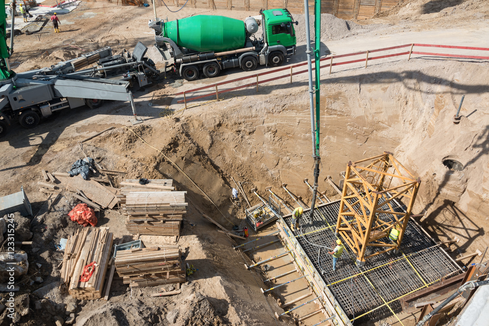 Baugrube Fundament Stock-Foto | Adobe Stock