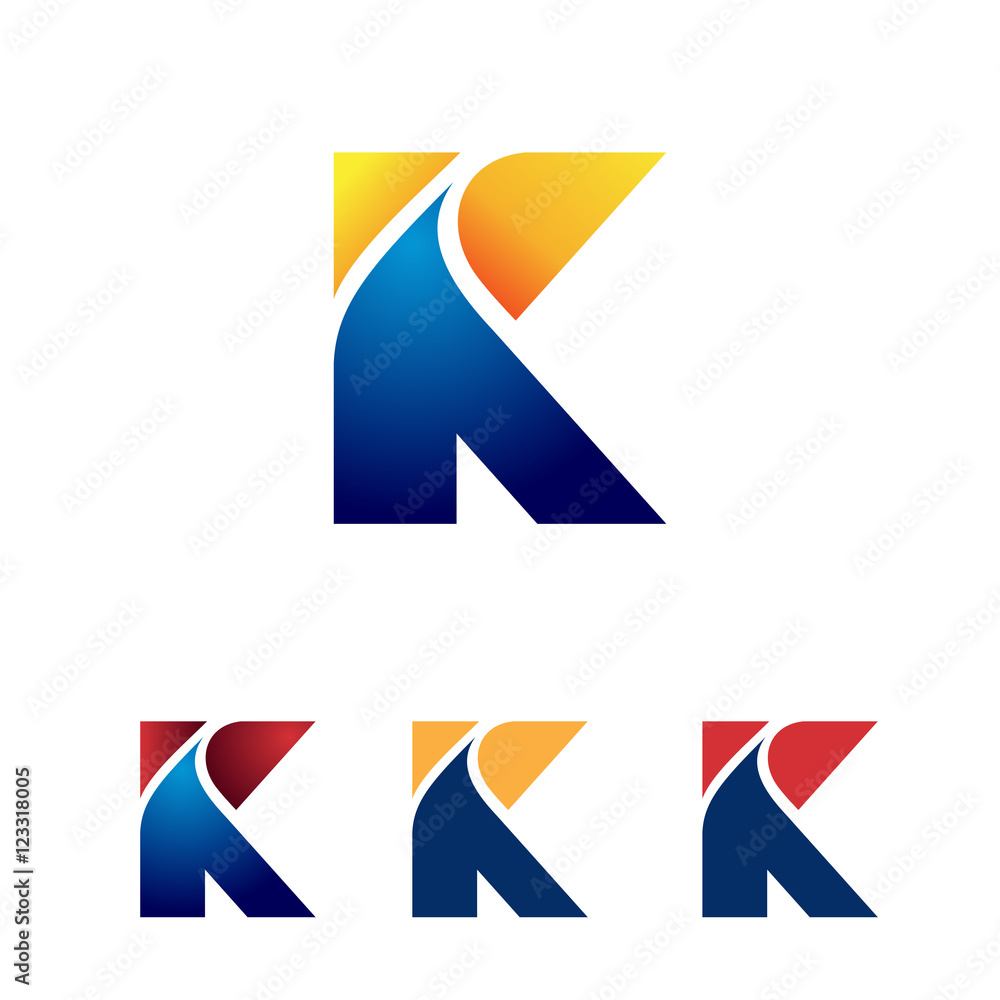 K Letter Abstract Cool Business Logo Stock Vector | Adobe Stock