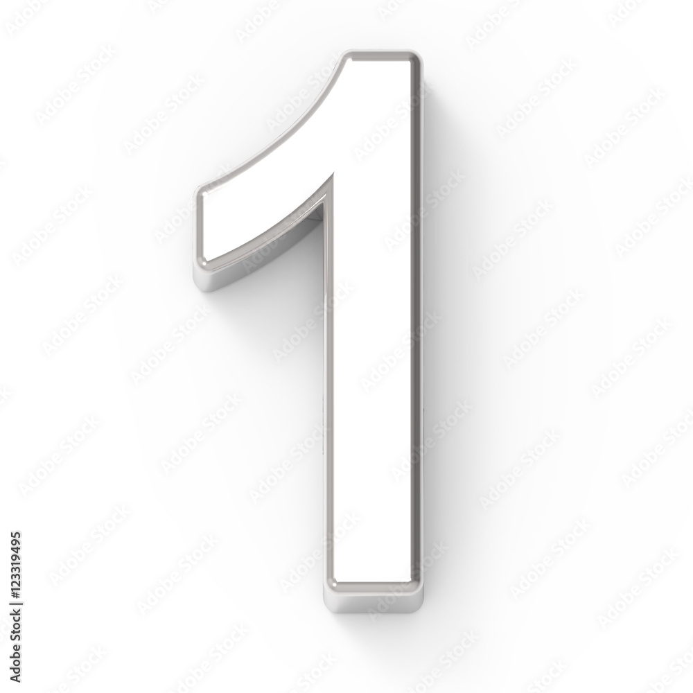 silver number 1 Stock Photo | Adobe Stock