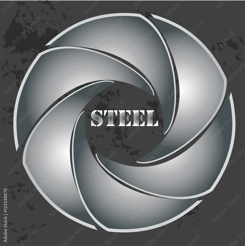 High quality original trendy vector illustration of geometric steel ...