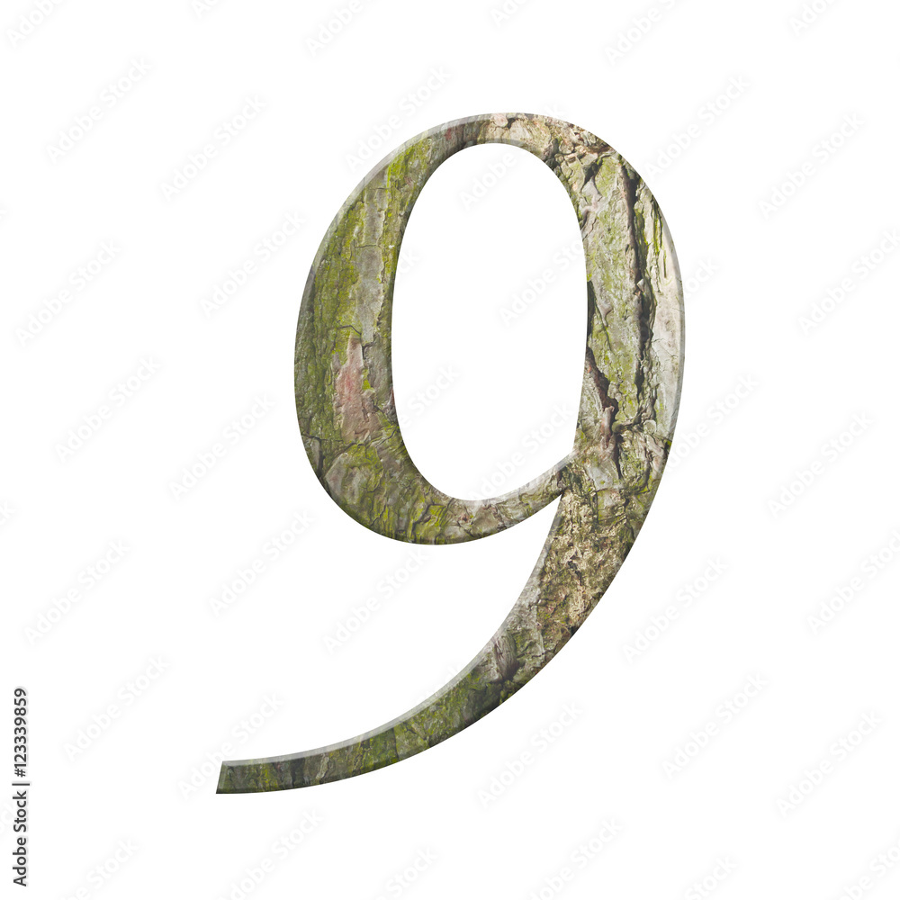 Wooden digit one symbol - 9. Isolated on white background Stock Photo ... Wooden digit one symbol - 9. Isolated on white background Stock Photo ...