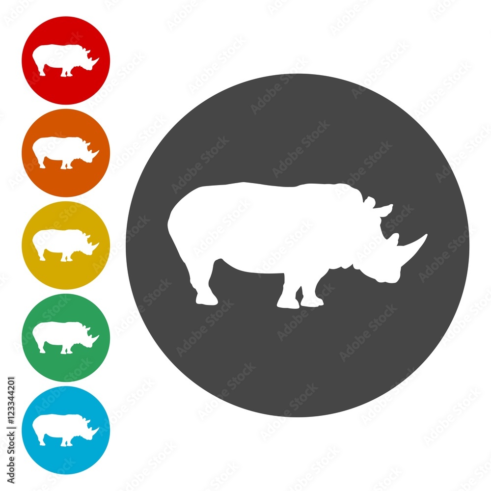 Rhino icon. rhino sign Stock Vector | Adobe Stock